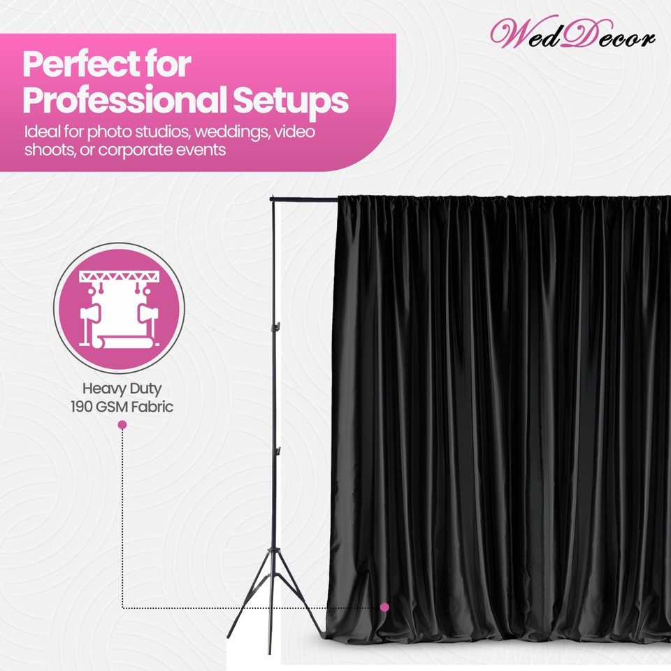 Extra Large Polyester Backdrop Curtain Photo Background Drape Weddings ...