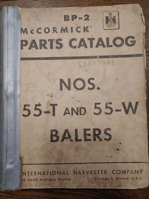MCCORMICK NOS. 55-T AND 55-W BALERS PARTS CATALOG | eBay