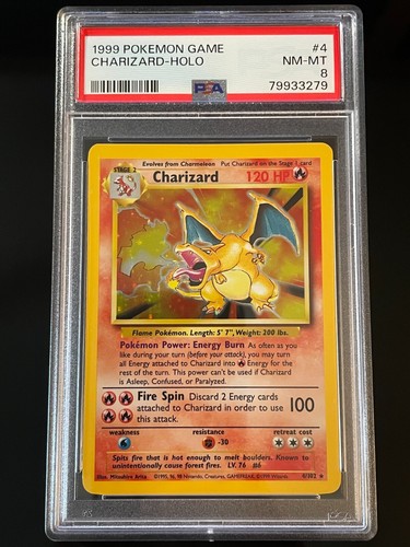 1999 Pokemon Game Base Set Charizard 4 Holo PSA 8 Fresh Grade !!! | eBay