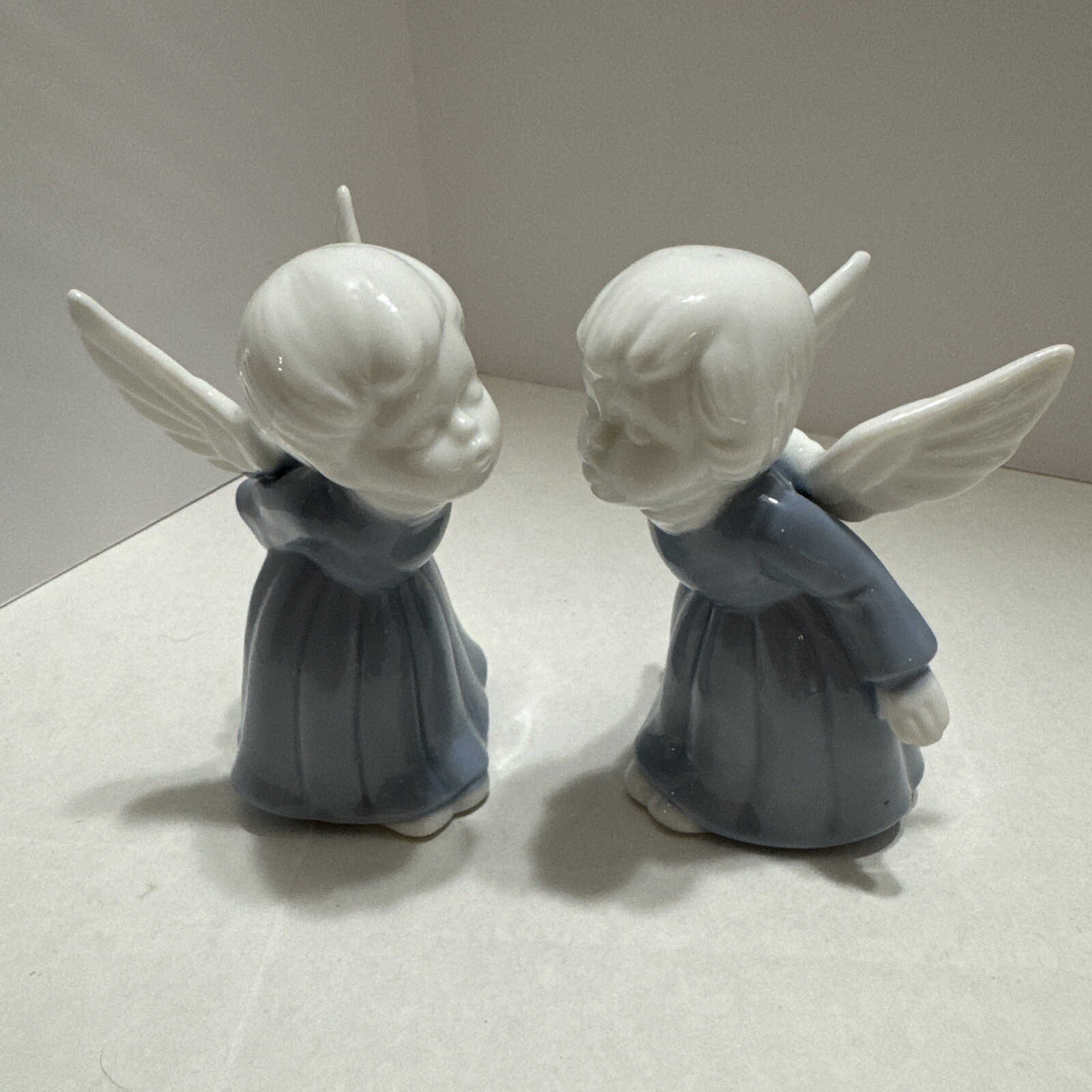 VTG Lefton Porcelain Kissing Angels Figurines Boy & Girl Angels 3.5 ...