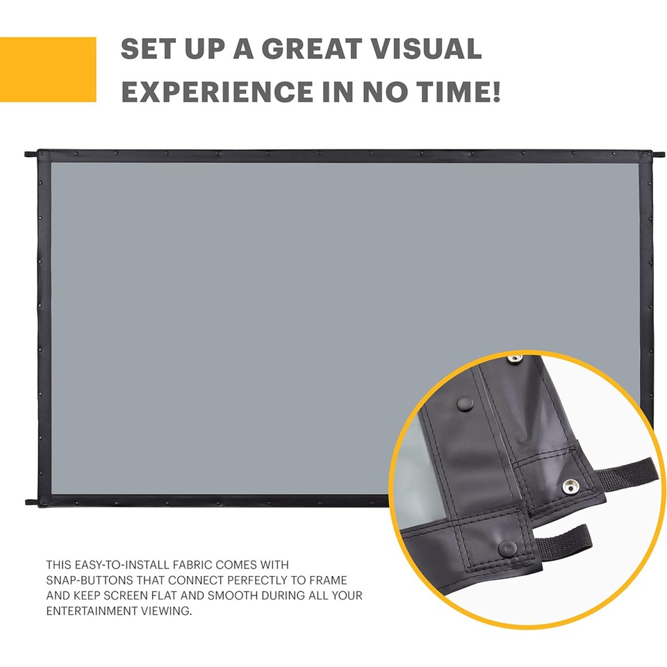 KODAK 150” Replacement Dual Projector Screen, Front and Rear Projection ...