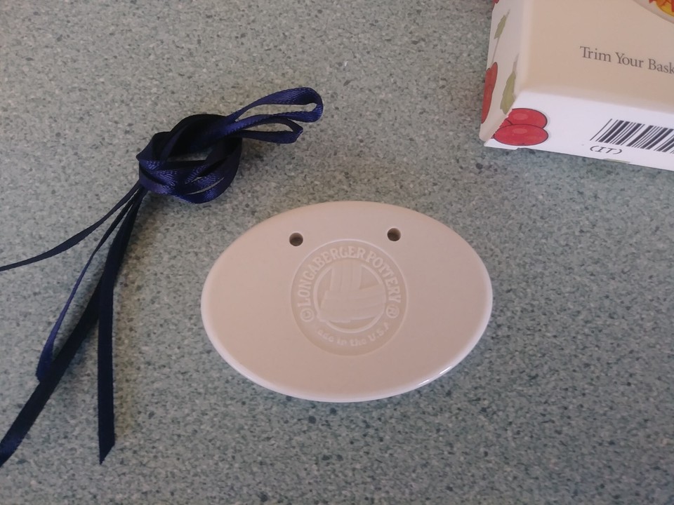 Longaberger 1998 All American Pie Tie-on for your basket NEW in package ...