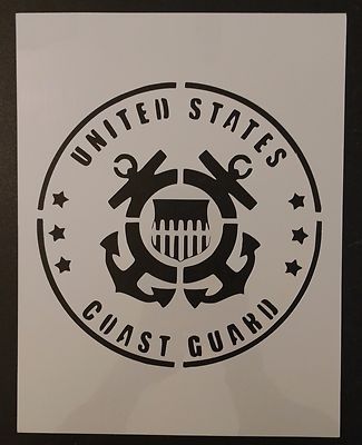 US U.S. United States Coast Guard 8.5" x 11" Custom Stencil FAST FREE ...