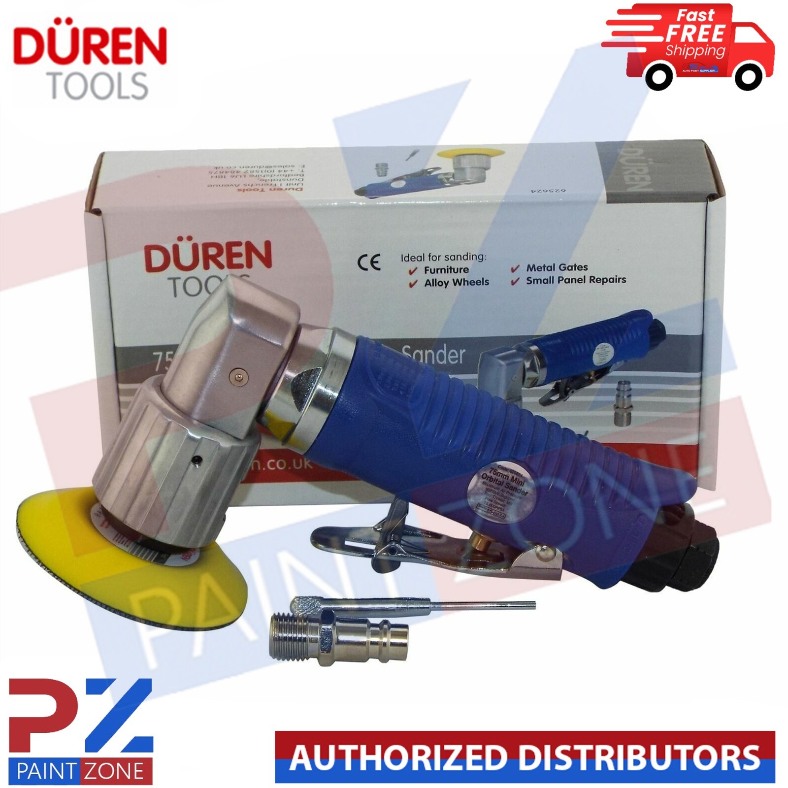 Duren TOOLS 625624 75mm Air Random Orbital palm sander 3'' | eBay