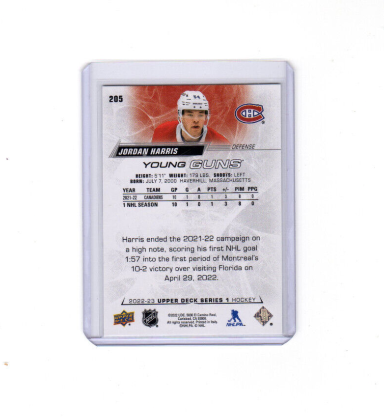 2022-23 Upper Deck Series 1 Young Guns Jordan Harris Rookie Card 205 | eBay