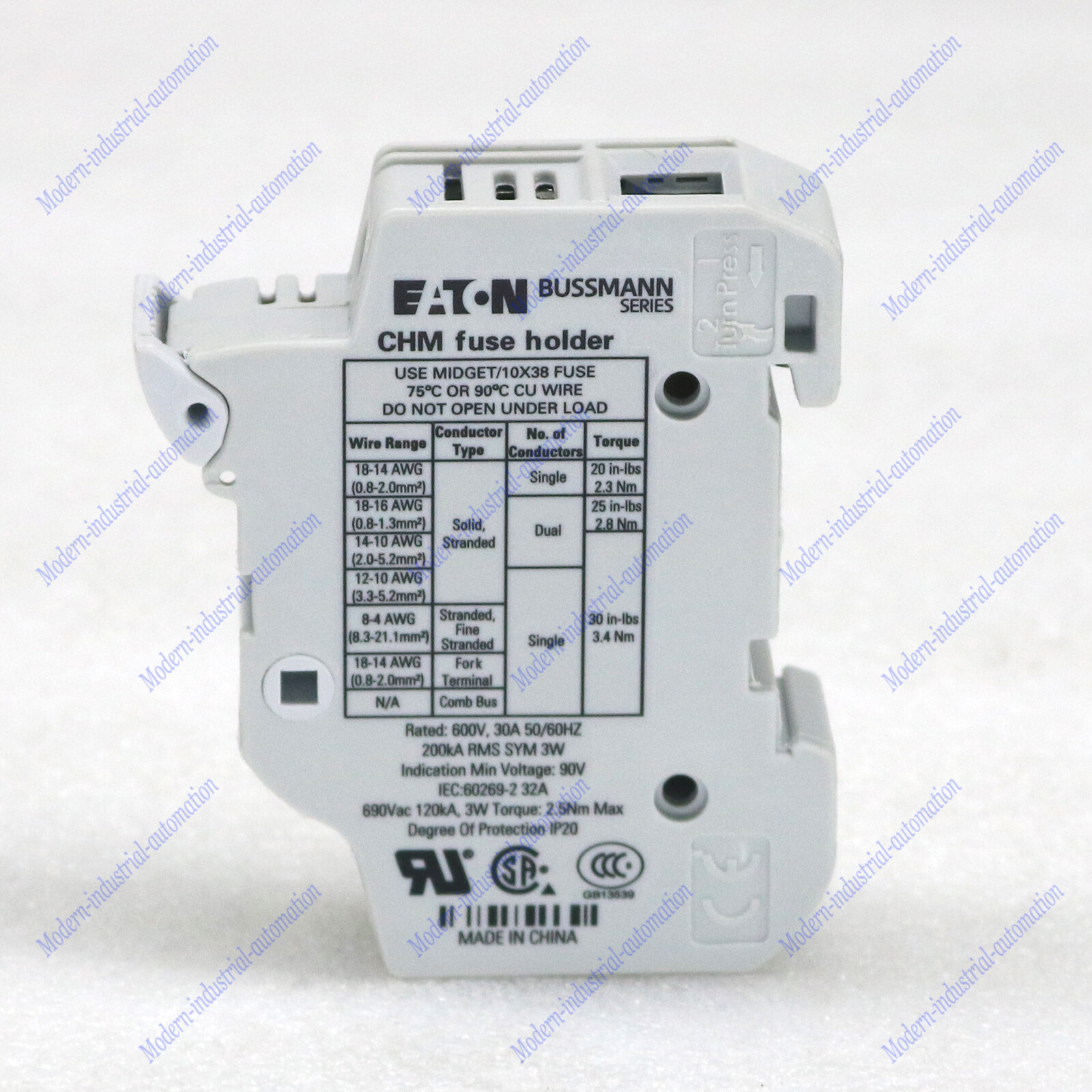 Eaton CHM1DU Fuse Holder 30A 600V 1P for sale online | eBay