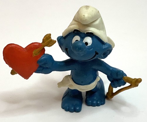 Smurfs 20128 Amour Cupid Smurf Valentine Figure Vintage Toy PVC Cherub ...