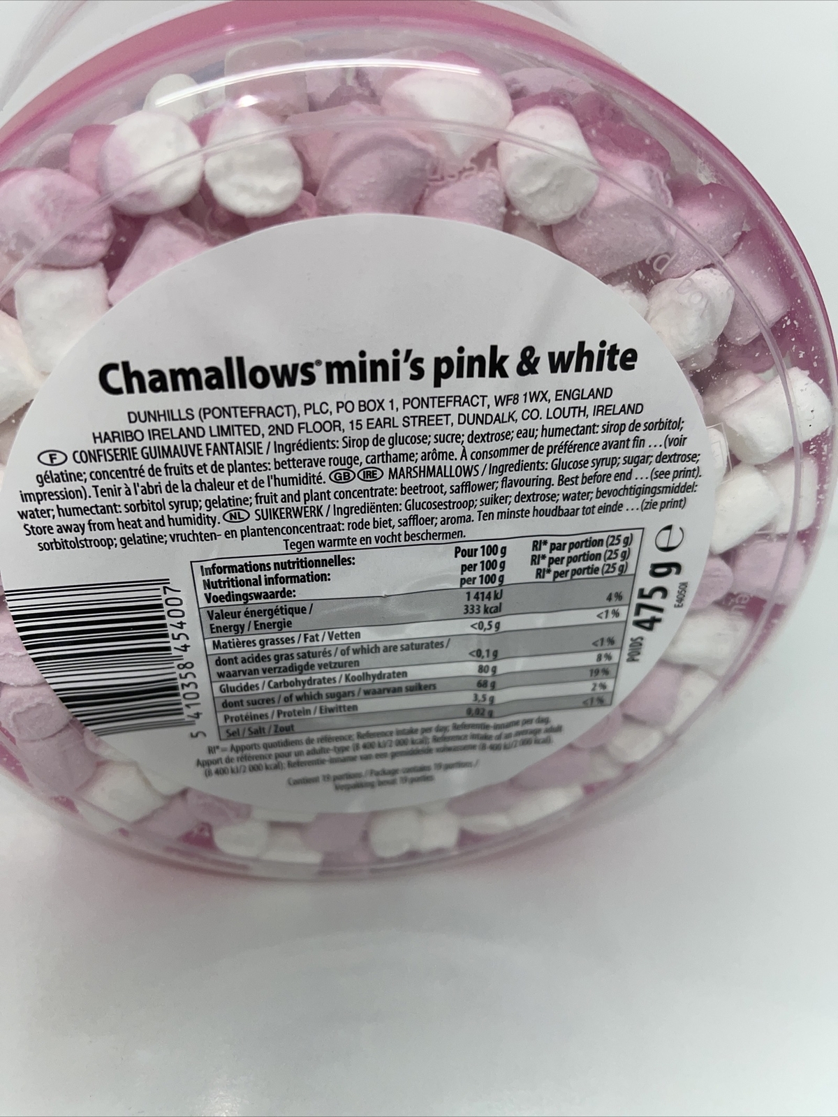 Haribo Chamallows 475g Mini Marshmallows Large Bucket , Baking , Hot ...