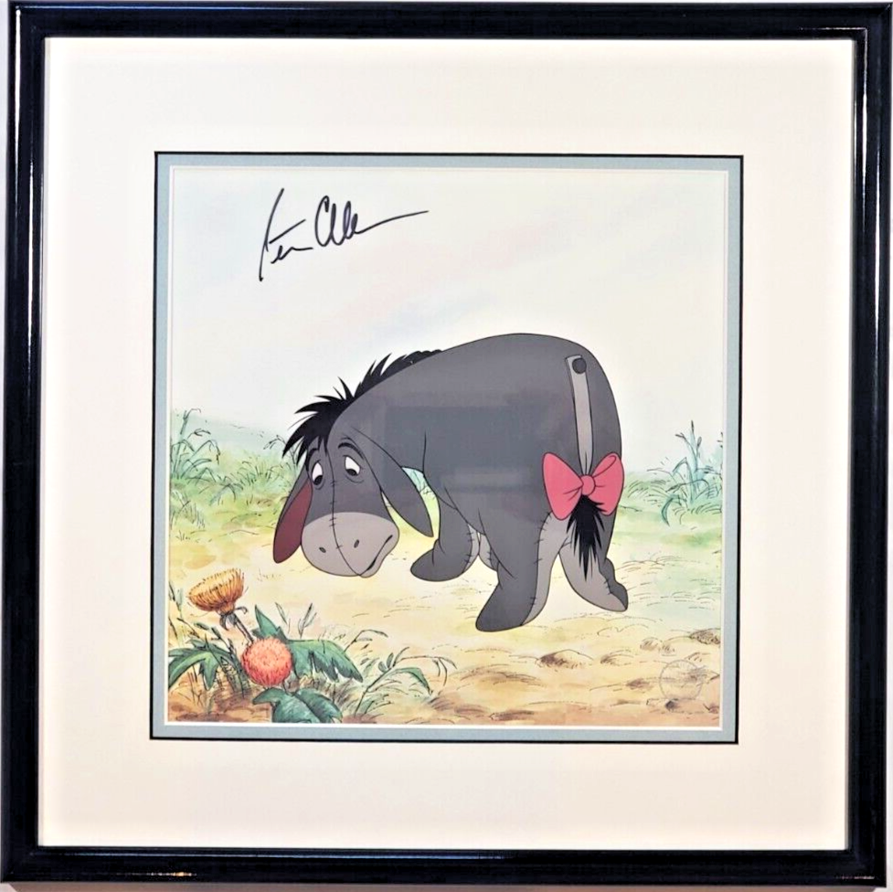 🟪 Eeyore’s Lament Winnie the Pooh hand signed Peter Cullen Disney Cel ...
