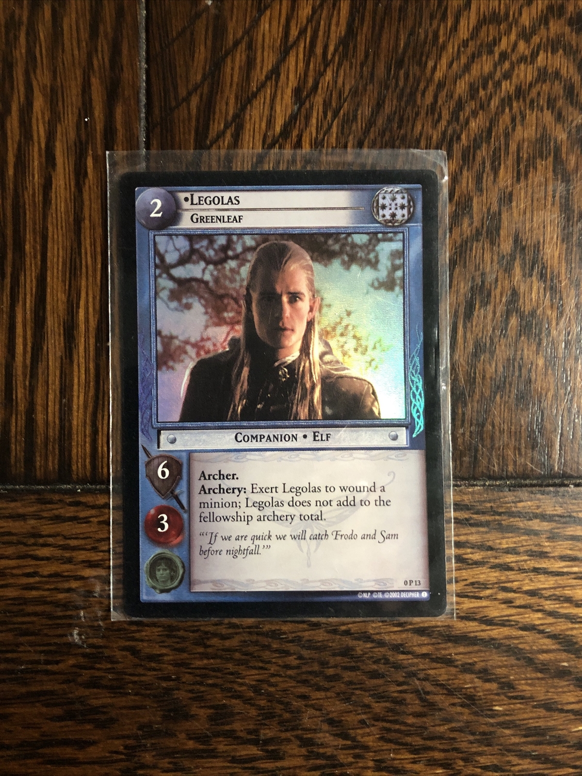 Lord Of The Rings CCG Legolas Green leaf Foil Promo Card P13 | eBay