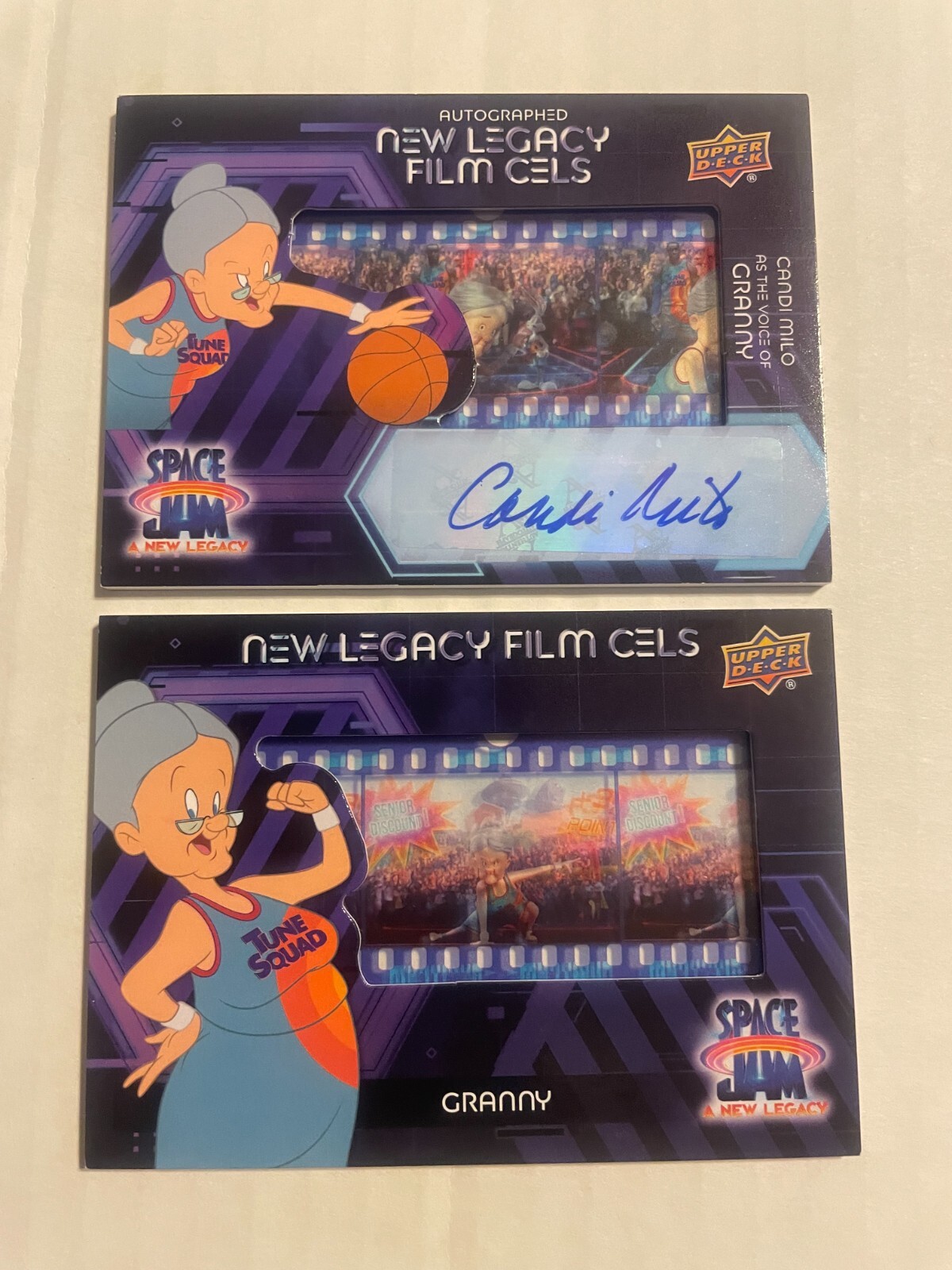 2-Card Lot - 2021 UD Space Jam Autographed Film Cels #FCAMI & FC-6 ...