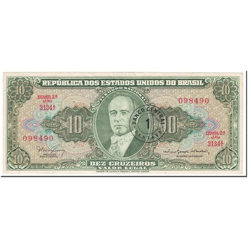 [#601994] Biljet, Brazilië, 1 Centavo on 10 Cruzeiros, 1967, Undated ...
