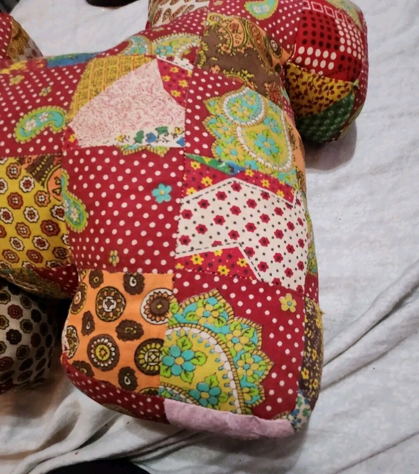 Vintage Patchwork Stuffed Dog- Quilted Stuffed Animal | eBay