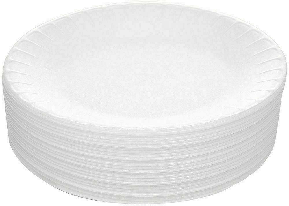 7" Foam Plates Disposable Polystyrene Plates Perfect for BBQ and ...