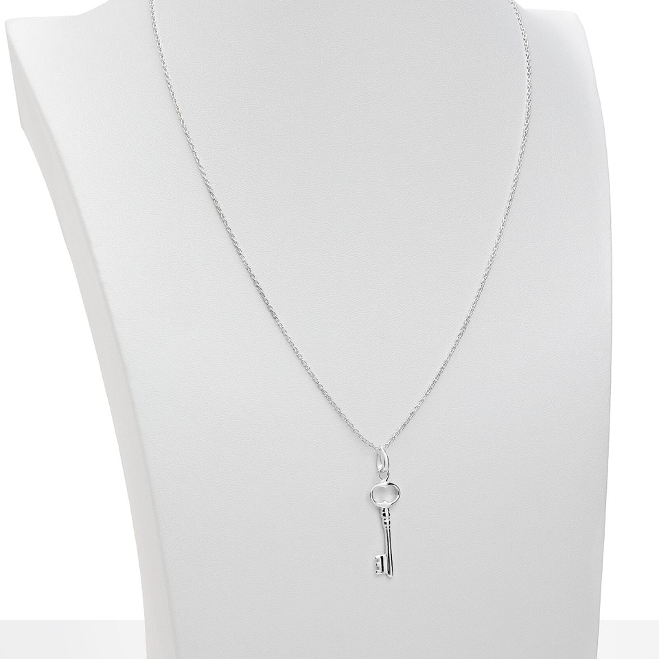 925 Solid Sterling Silver Key Pendant Charm Necklace Chain – Multi ...