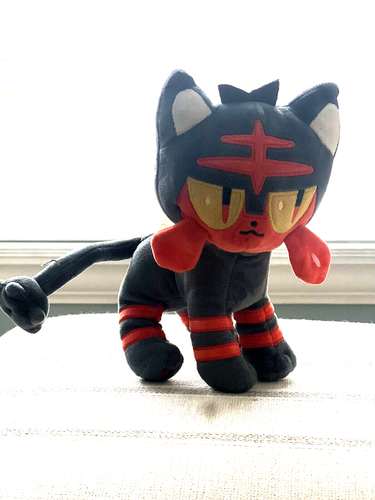 Pokemon Litten Orange Grey Cat Kitten Plush WCT Wicked Cool Toys 2018 ...