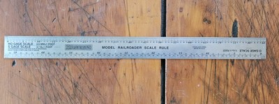 General Model Railroad Reference Rule Ruler No. 1251 O, HO, S & N-Gage ...
