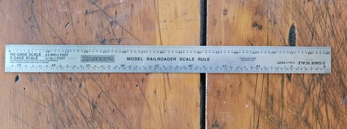 General Model Railroad Reference Rule Ruler No. 1251 O, HO, S & N-Gage ...