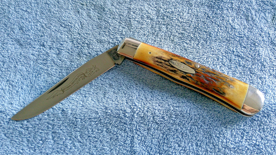 Case 1979 Unused 5154 Unique NKCA Stag Single Blade Trapper Knife | eBay