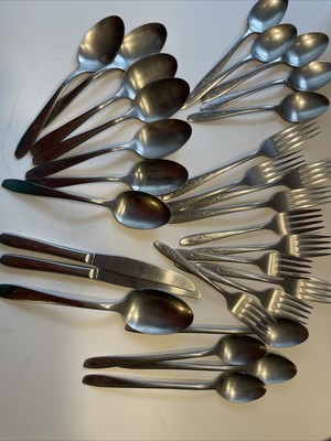 29 Piece SILCO INTERNATIONAL STAINLESS GLOSSY FLATWARE MARDI GRAS | eBay
