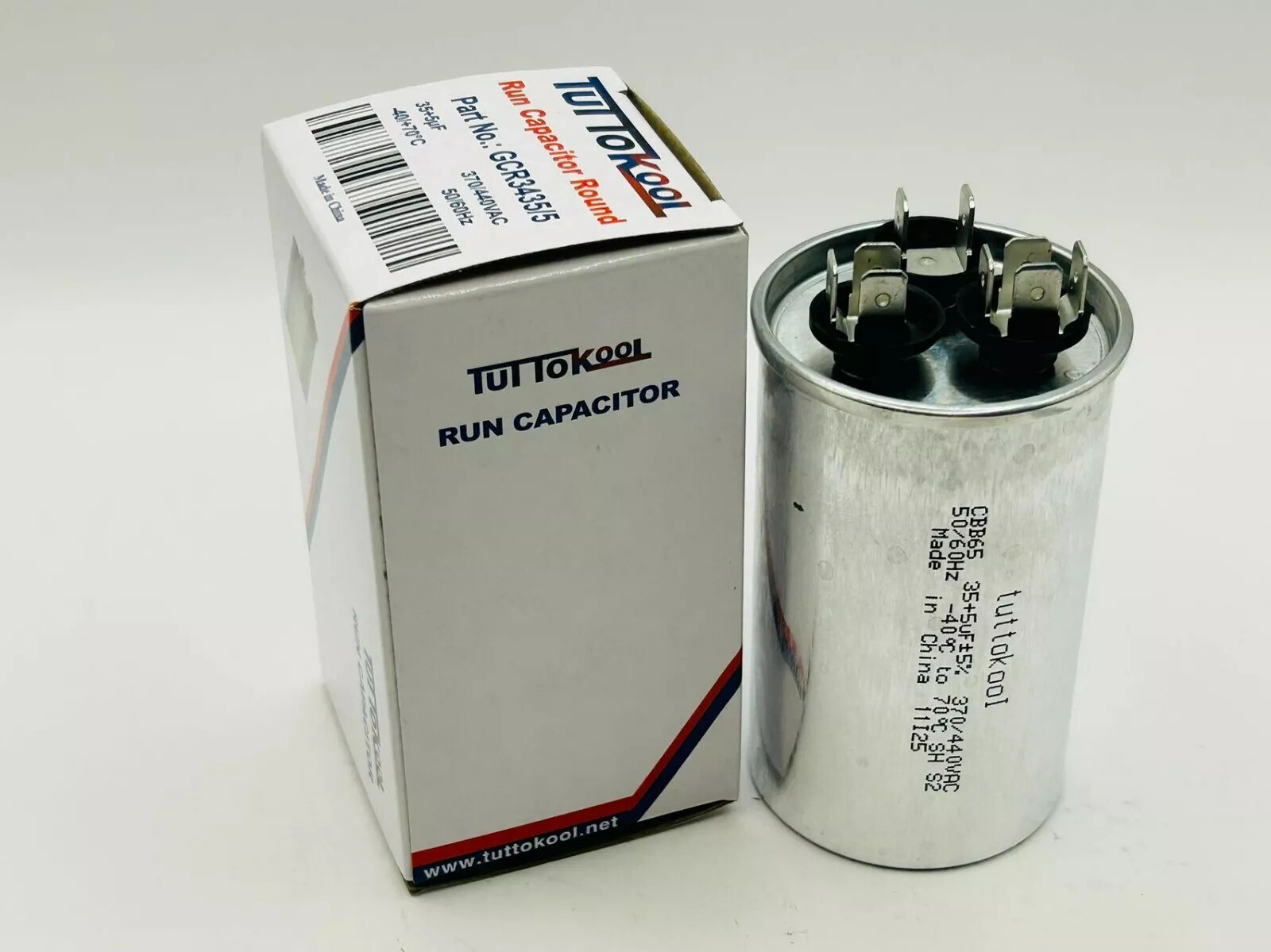 Tuttokool GCR3435/5 35+5uf Microfarad Dual Section Motor Round Run ...