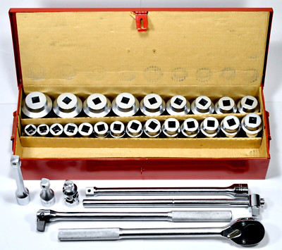 NOS PROTO PROFESSIONAL 3/4" Drive Sockets Ratchet Breakers 30pc & Metal Case | eBay