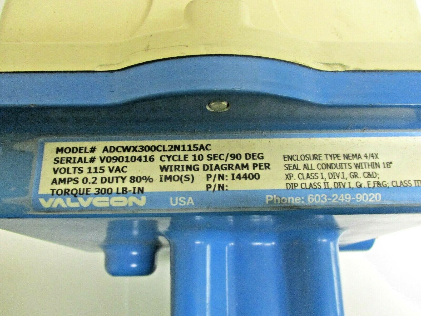 VALVCON ACTUATOR, ADCWX300CL2N115AC | eBay