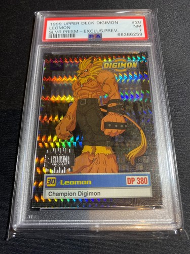 1999 Upper Deck Digimon Leomon #28 Exclusive Preview Silver Prism Card ...