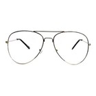 60s Retro Aviator Metal Unisex Frame Trendy Clear Lens Eye Glasses ...