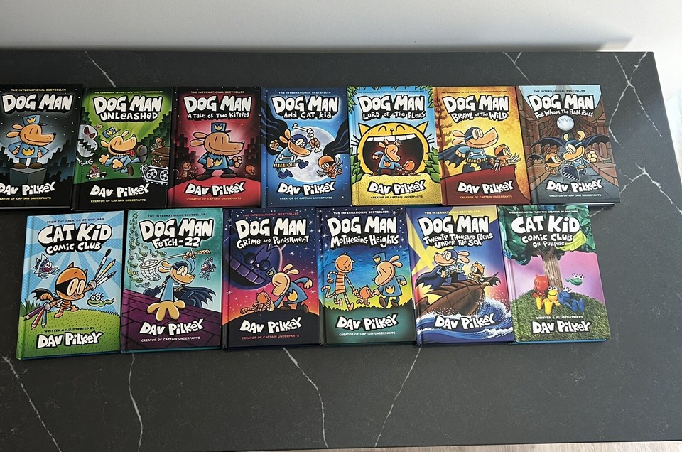 DogMan, graphic novels, Dog Man Collection, funny, like new, Cat Kid ...