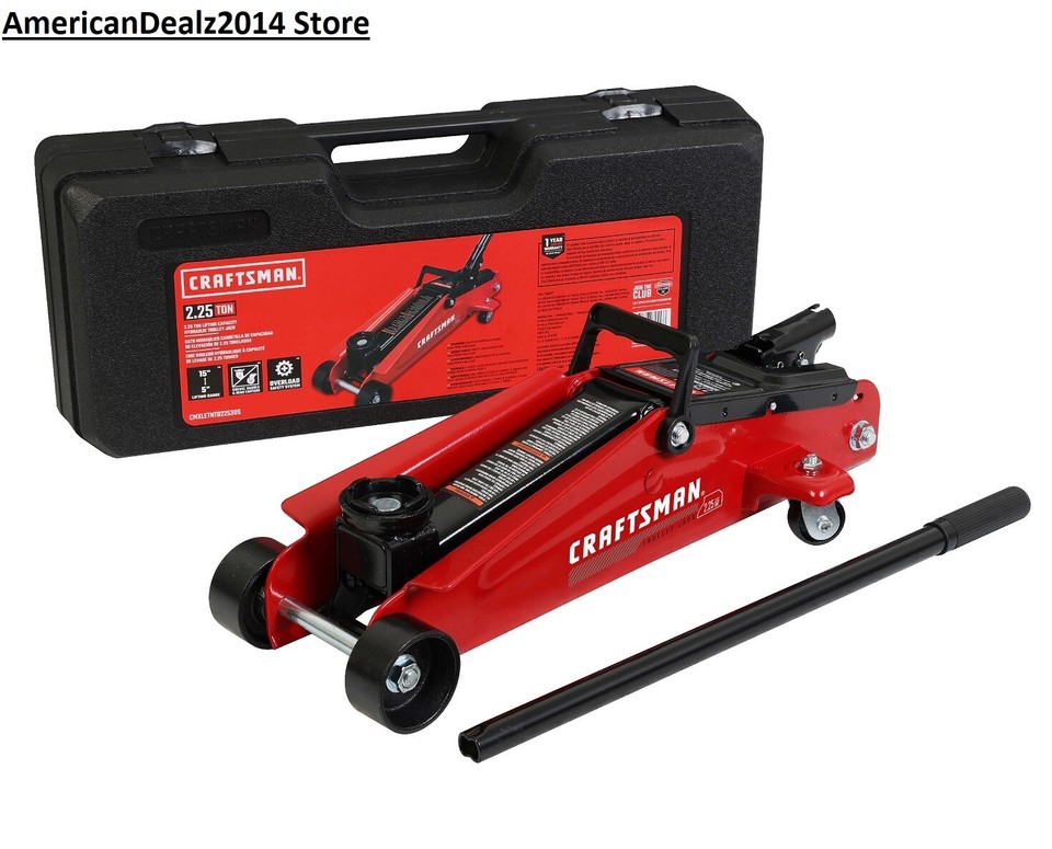 CRAFTSMAN 2.25-Ton Steel Hydraulic Floor Jack Low Lift Car Auto Vehicle ...