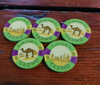Joe Camel Collectible Clay Green Poker Chips (5) Chips Total | eBay