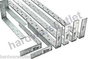 Galvanised Builders Strap BENT at 100mm - 30 x 2.5 mm Select Length 300 ...