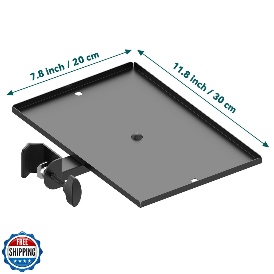 NiuNyuNeu Microphone Stand Tray Clamp On Mic Stand Rack Tray Holder ...