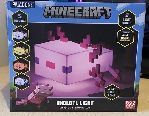 Minecraft Axolotl LED Night Light Official Lamp, 5 Color Modes | eBay UK