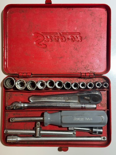 Vintage Snap-On Tools 1/4" Drive 18 Piece Socket Set Screwdriver ...