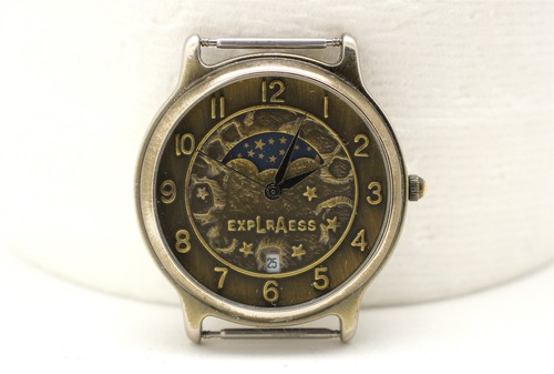 LA Express LAX 568 Moonphase Quartz Men's Watch NEEDS Bettery And Band ...