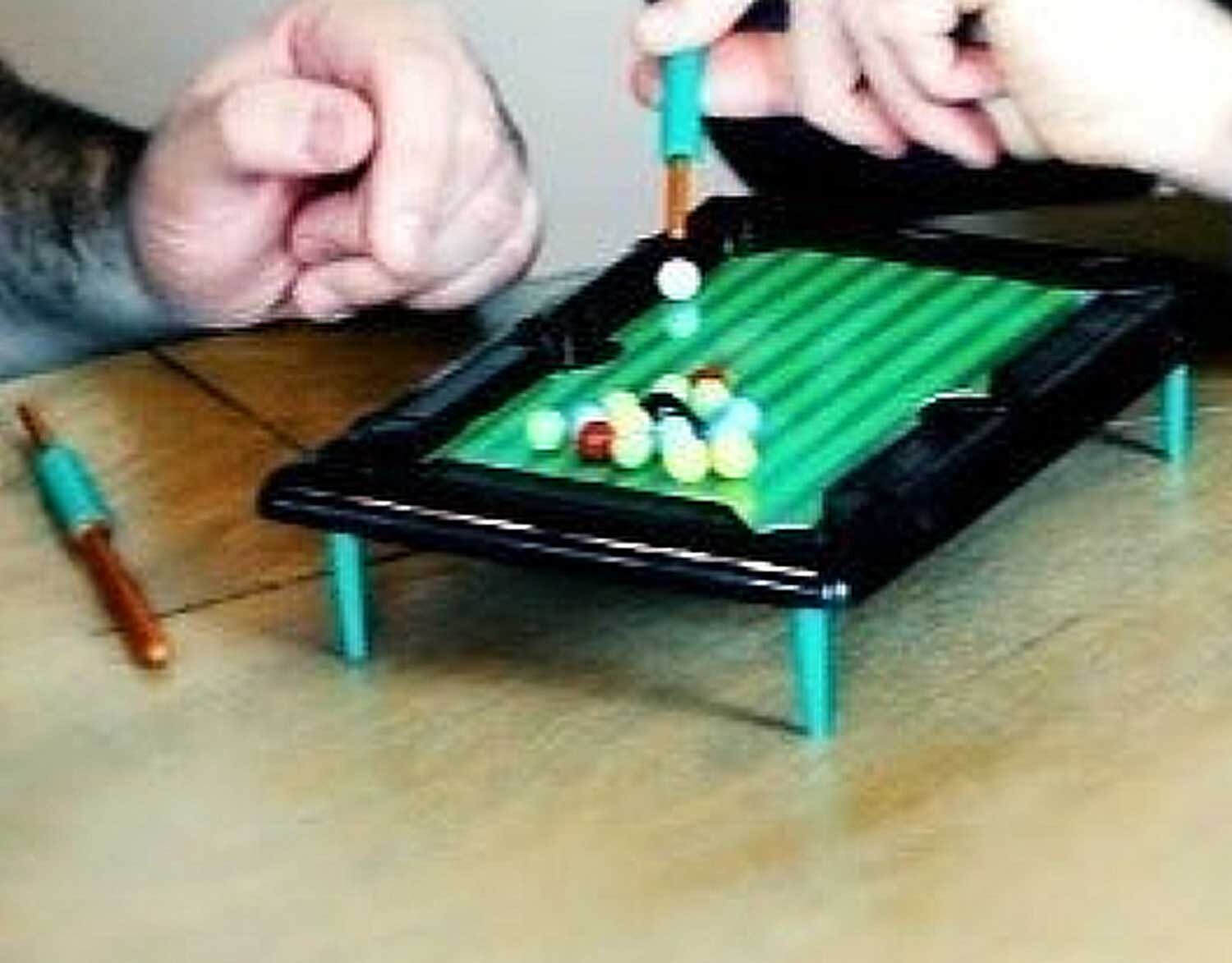 Elf Doll Size MINI BILLIARDS POOL TABLE Toy Furniture Prop Party Favor ...