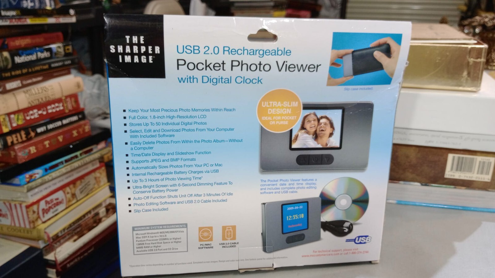 Pocket Photo Viewer Sharper Image USB 2.0 Rechargeable Missing The ...