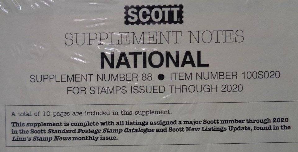 SCOTT National 2020 US Stamp album supplement # 88 NEW most recent | eBay