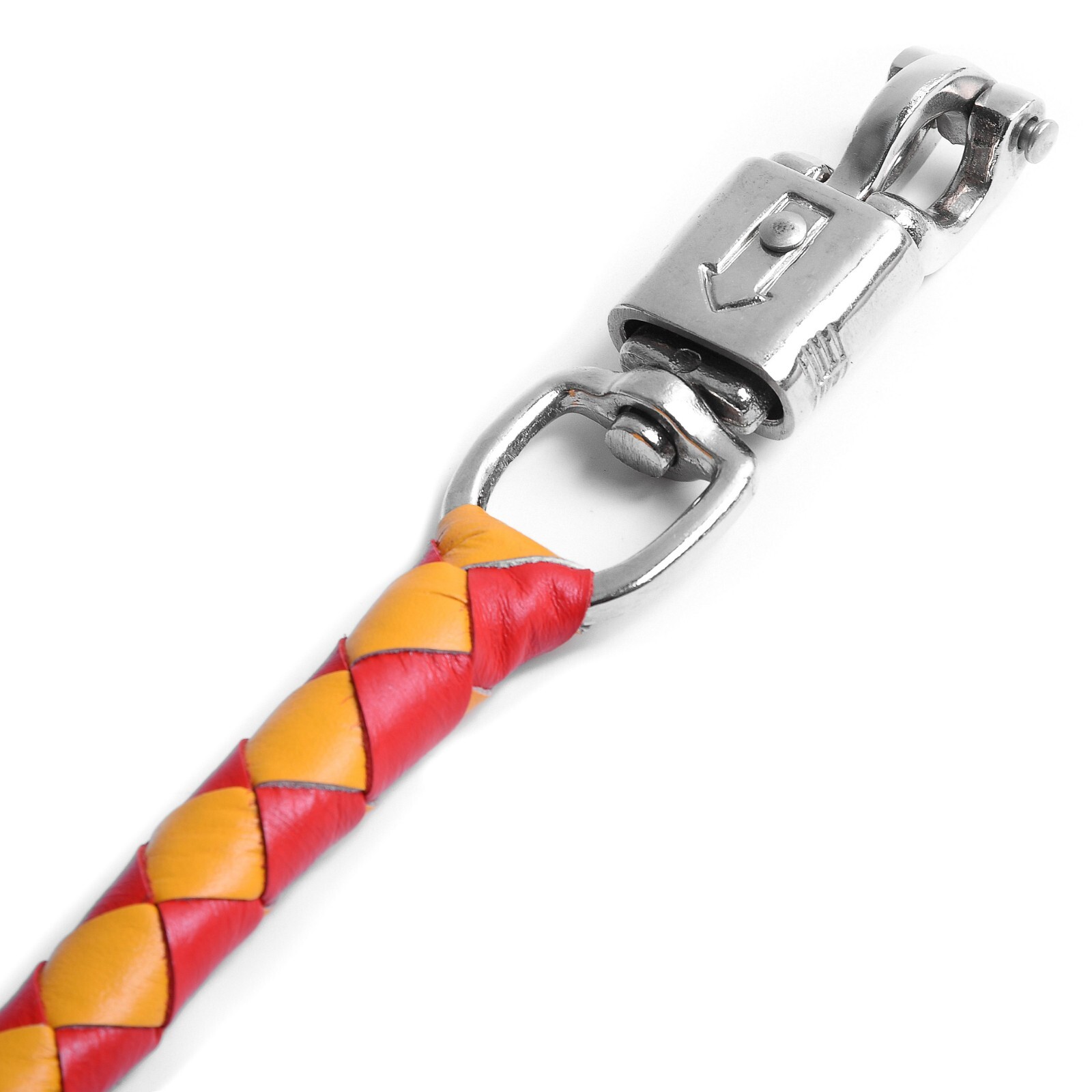 Lesa Collection Get Back Whip Red & Yellow 42" Biker Motorcycle Leather ...
