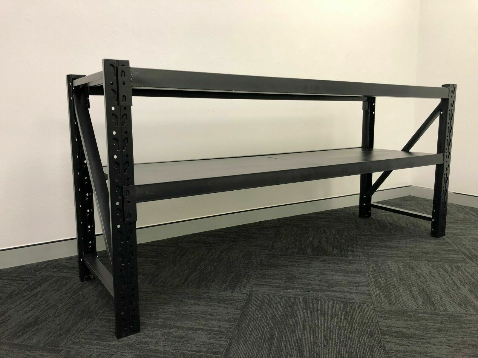 1/1.5M/2M/2.4m Length Steel Garage Work Bench Shelvings Workshop ...