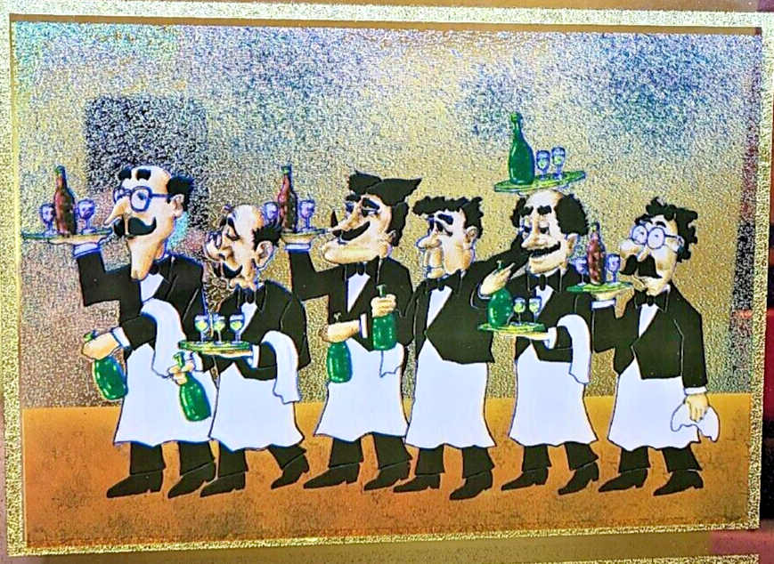 Now Serving Menu Kitchen White Board Mirror Wall Art Gold Edging ...