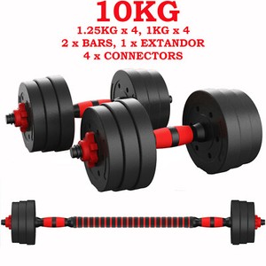 NEW FITNESS 10KG DUMBELLS PAIR OF WEIGHTS BARBELL/DUMBBELL BODY ...