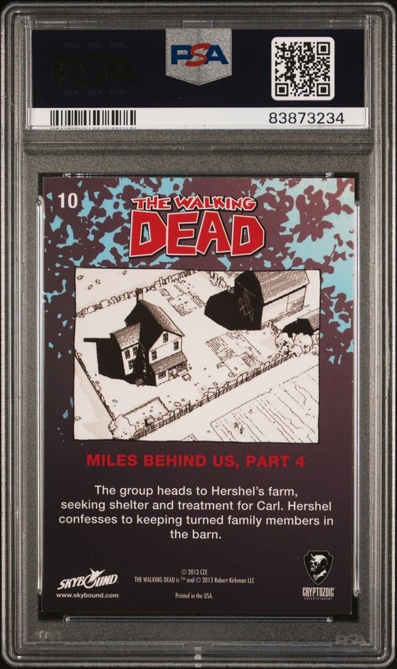 2013 The Walking Dead-Miles Behind Us-PT4 Comic Card #10 PSA NM 7 | eBay