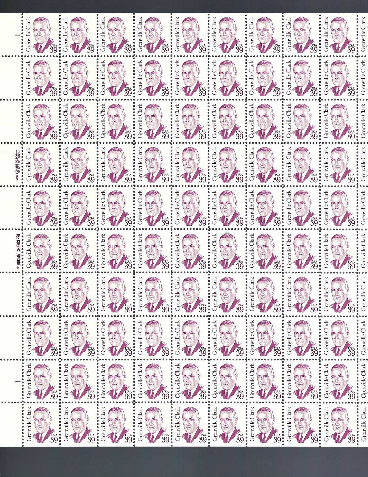 1867 Grenville Clark FULL MINT SHEET BCV $120.00 SHIPS W TRACKING | eBay