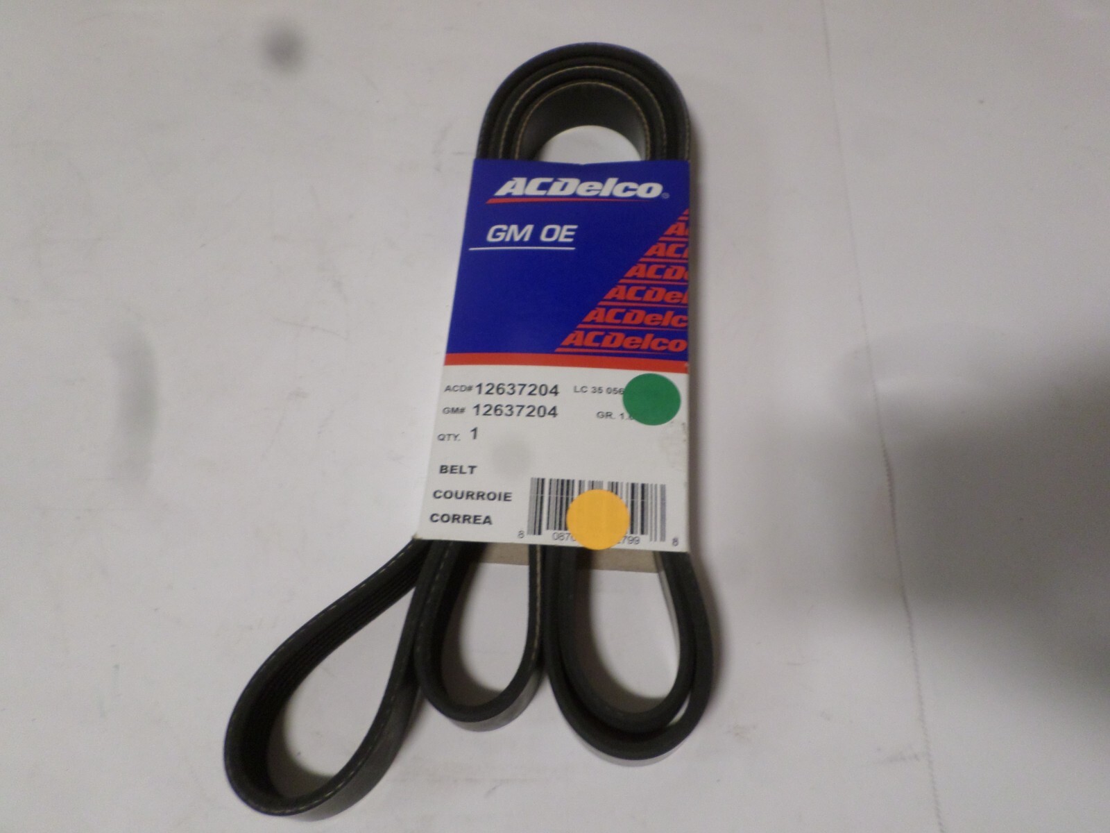 ACDelco 12637204 GM Original Equipment Serpentine Belt for sale online ...