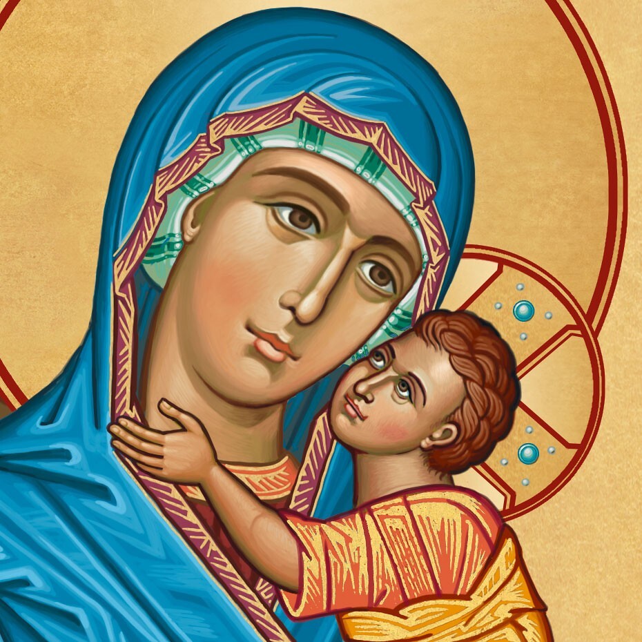Baby Jesus And Mary Icon Mary And Child, Eastern Orthodox Icon — Let