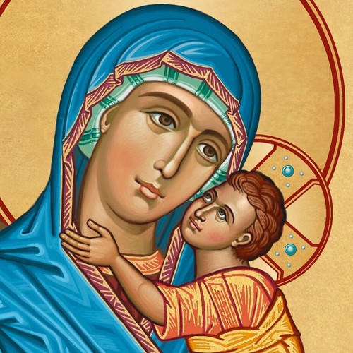 MARY & BABY JESUS ICON Version 8x10" PREMIUM SATIN Print ready to frame ...