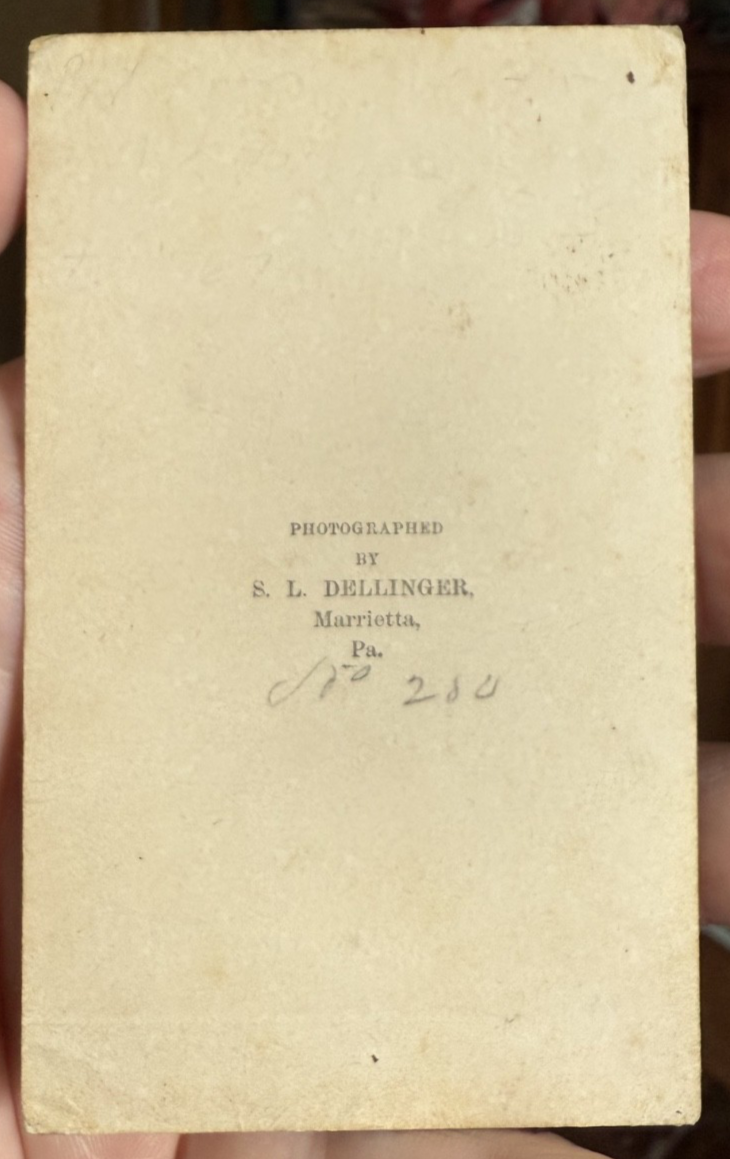 Civil War CDV of Union soldier with a woman, S. L. Dellinger, Marietta ...